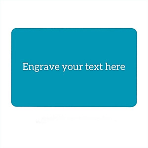 Personalized Text Engraving Wallet Insert Card (Turquoise Blue)