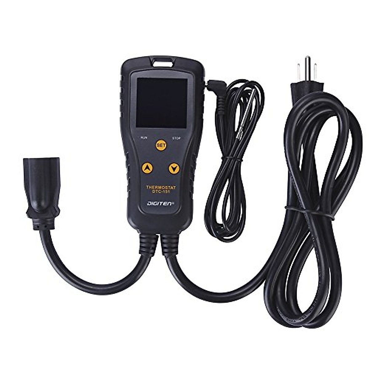 DIGITEN Temperature Controller Heat Mat Thermostat Outlet DTC151 Digital Temperature Controller 110V 15A Reptile Thermostat Greenhouse Thermostat Aquarium Temperature Controller Heating Cooling Mode