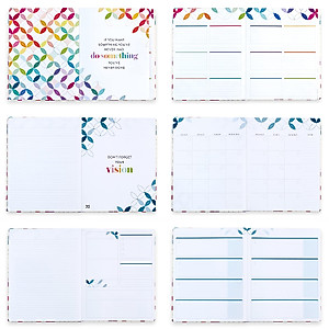 Erin Condren 8" x 10" 12 Month Soft Bound Life Planner - Mid Century Circles Cover + Mid Century Circles Interior Pages. Undated Horizontal Weekly and Monthly Agenda