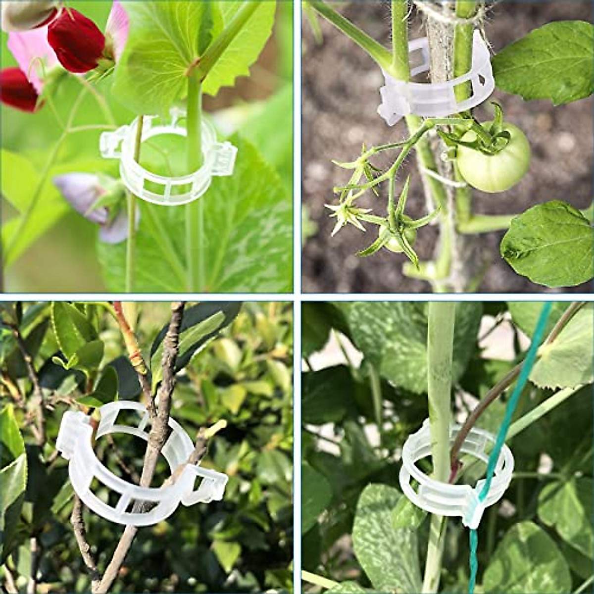 120 Pack Tomato Clips for String Plant Clips for Climbing Plants Supports Clips Garden Supplies Tomato Ties Plastic Tomato Plant Support Vegetables to Grow Upright Healthier