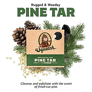 Dr. Squatch Men's Cologne and Natural Bar Soap - Woodland Pine Natural Cologne and Pine Tar and Birchwood Breeze Men's Bar Soap - Smell rugged, woodsy, and strong - Natural Cologne for men