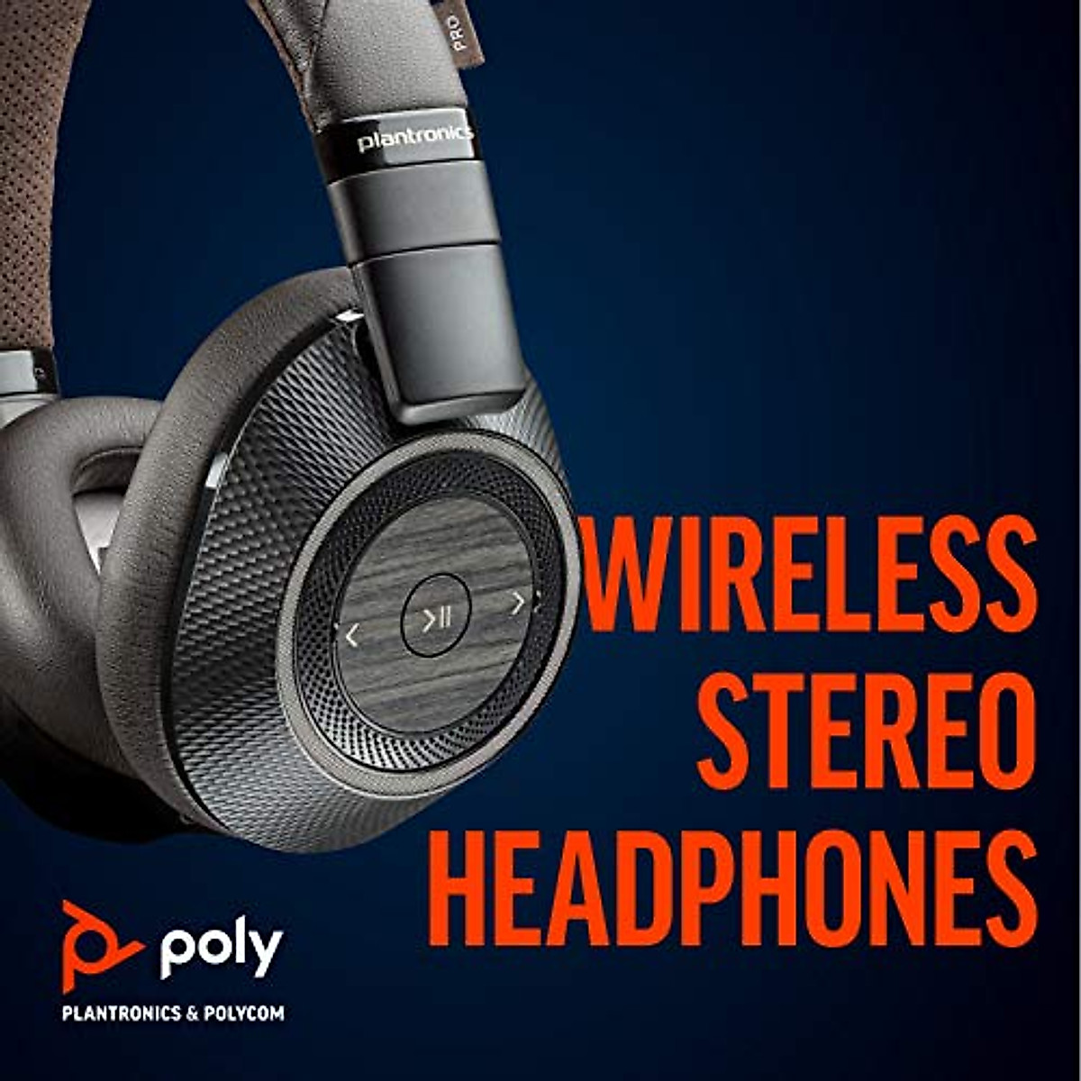 Poly (Plantronics + Polycom) Plantronics BackBeat PRO 2 Headphones - Wireless Noise Cancelling - Black Tan, Black and Tan