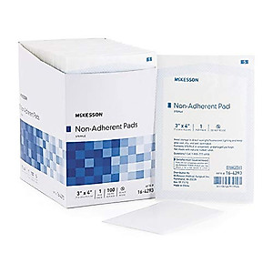 McKesson Non-Adherent Dressing Pads, Sterile, Nylon/Polyester, 3 in x 4 in, 100 Count, 1 Pack