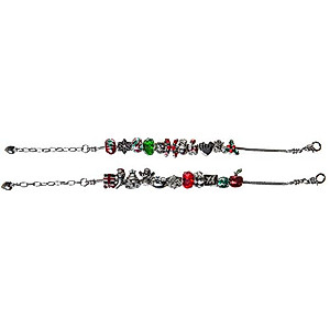 Red Co. Christmas Advent Charm Calendar with 2 Bracelets & 22 Unique Charms Jewelry Set - 24 Gifts Total Present for Daughter, Niece, Granddaughter
