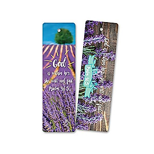 60 pcs Christian Bible Verses Flower Bookmarks. Beauty EBOOK. Encouraging, Inspiration, Unique Design Bookmark.