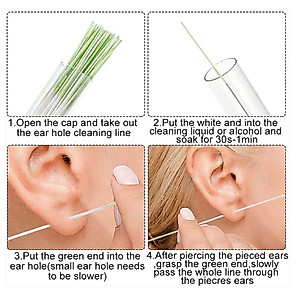 120 Earrings Earhole Cleaner Earhole Dental Floss Perforation Earhole Cleaning Thread, Perforation Care Cleaning Tool