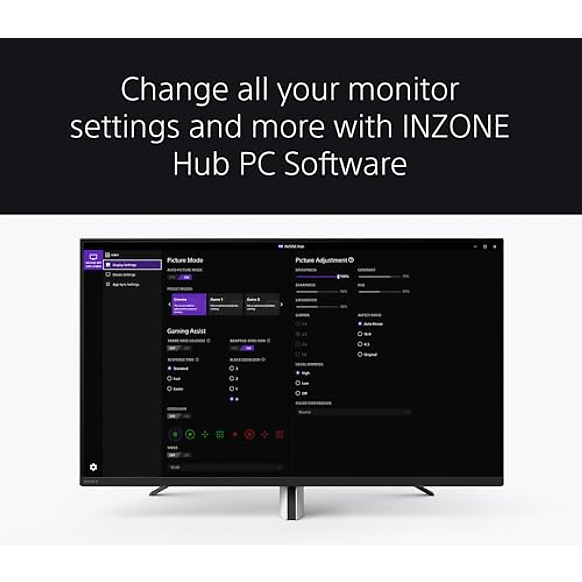 Sony 27” INZONE M9 4K HDR 144Hz HDMI 2.1 Gaming Monitor with Full Array Local Dimming and NVIDIA G-SYNC