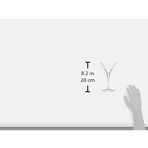 Luigi Bormioli Bach 8.25 oz Martini Glasses, 4 Count (Pack of 1), Clear