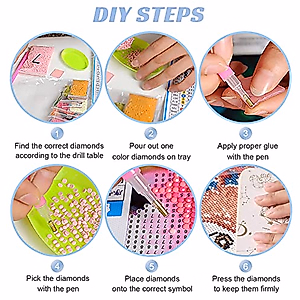 Cirmgete Diamond Painting Mickey Mouse Kit,5D Diamond Art Kits for Adults Full Round Drill,Paint by Diamonds Round for Wall Decor Gift