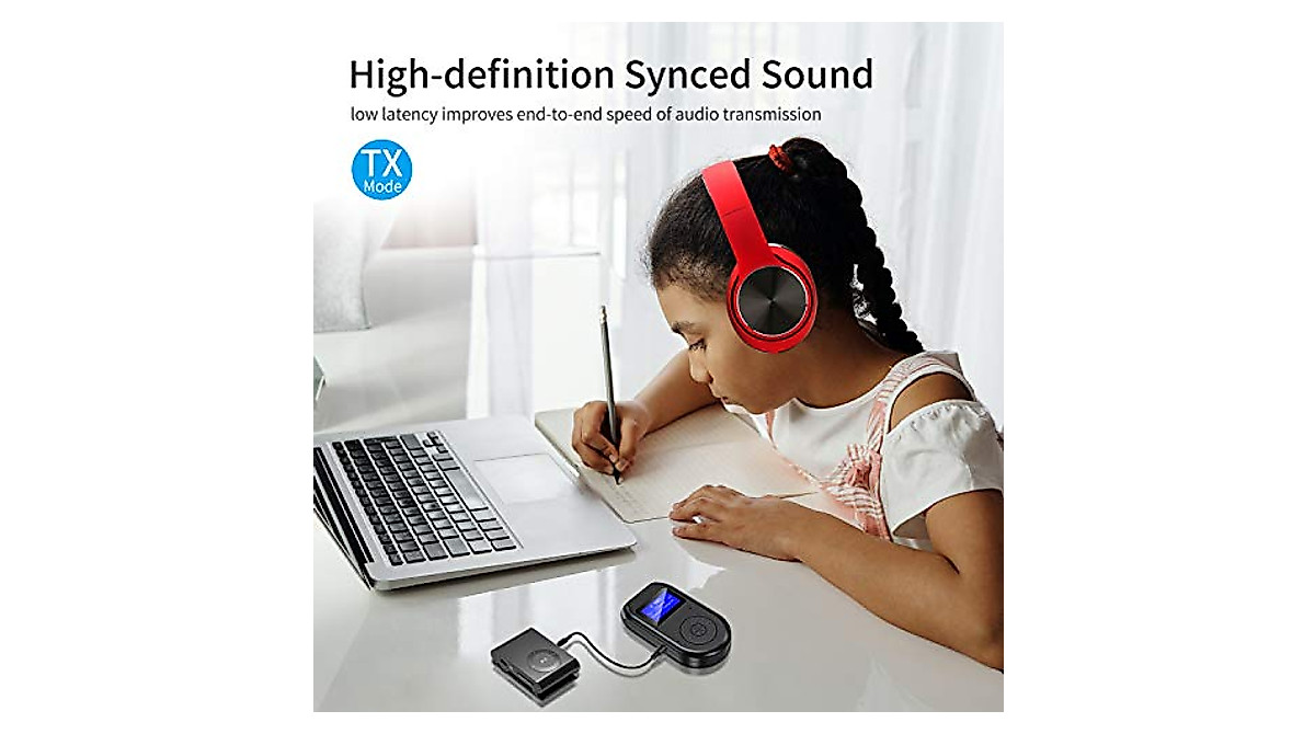 ZIIDOO Visible Bluetooth Transmitter and Receiver,4-in-1 Wireless ...