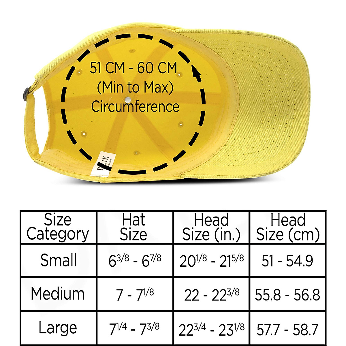 DALIX Baseball Cap Dad Hat Plain Men Women Cotton Adjustable Blank Yellow