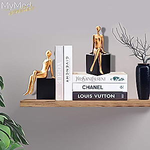 Modern Girl Statues Decorative Bookend Set. Add Modern Touch to Any Shelf or Table with These Unique Art of Confident Girl Statues. Use Them as Bookends Or Décor to Your Home and Office Modern Vibe!