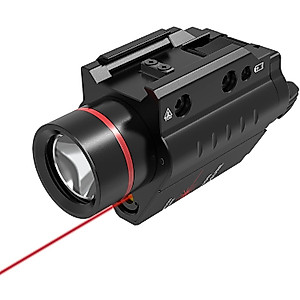 Feyachi LF-38 Red Laser Flashlight Combo 500 Lumen Tactical Light with Picatinny Rail Mount