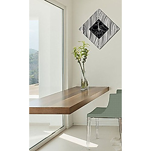 Statements2000 Silver & Black Metal Wall Clock - Contemporary Metal Wall Art Decorative Clock by Jon Allen - Allay Clock