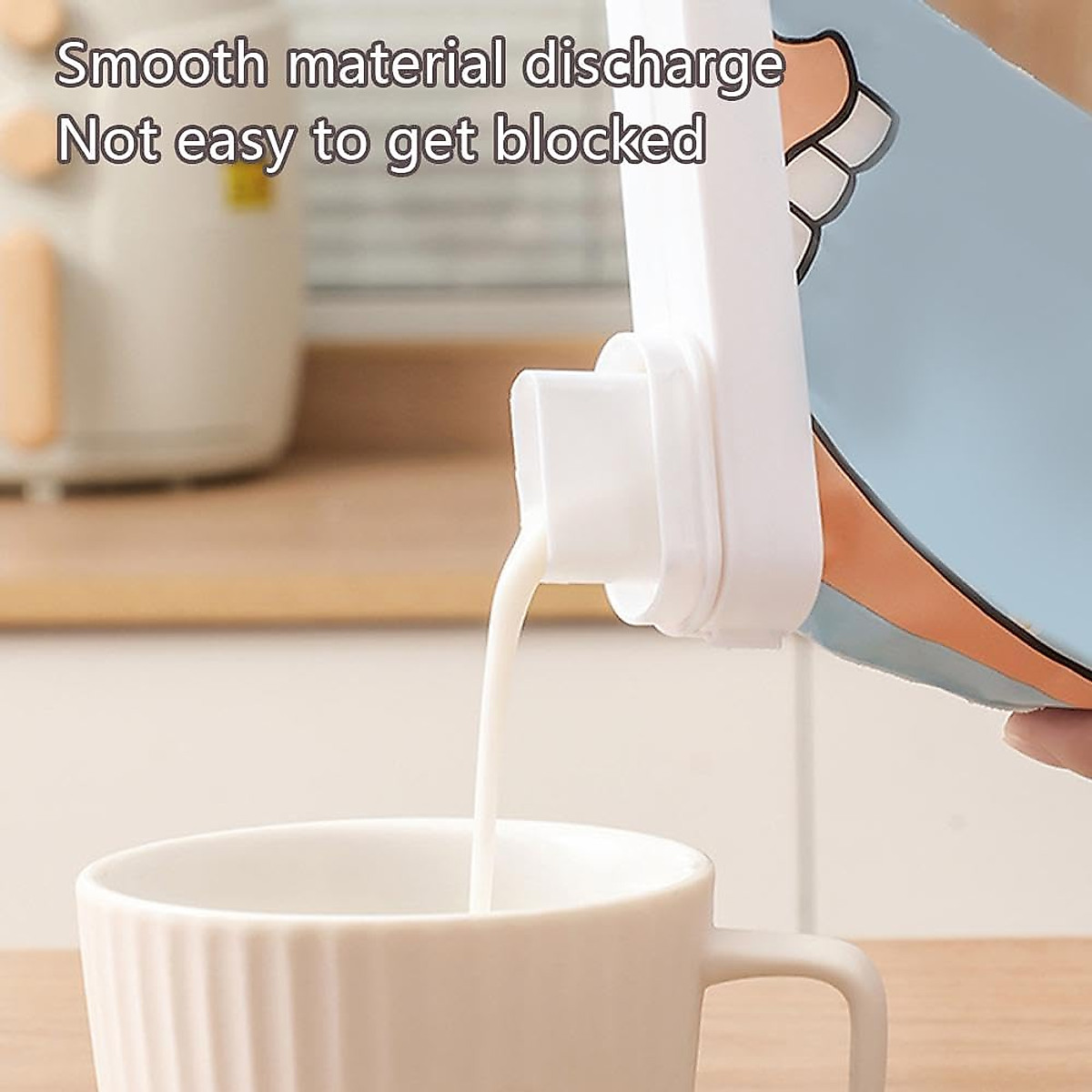 PLGEBR Food Bag Sealing Clip with Pour Spout,Food Storage Sealing Clips with Pour Spouts,Food Bag Spout Clip,Kitchen Food Bag Clips,Plastic Cap Food Clips,Suitable for Small Particle Food,Liquid