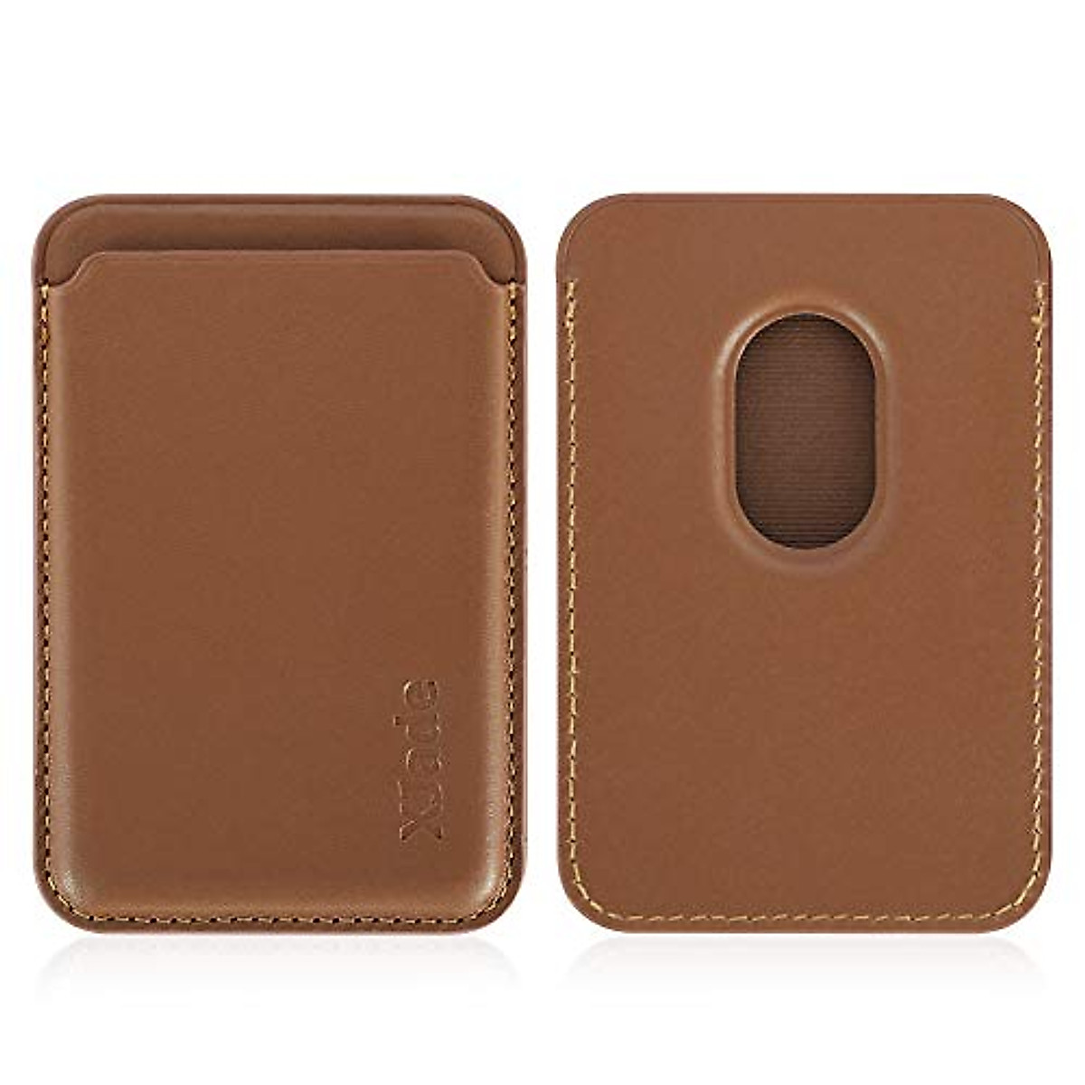 XJade Leather Wallet with Premium Magnet Made for iPhone 12/12Mini/12Pro/12ProMax,Wood Brown