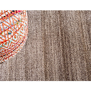 Unique Loom Del Mar Collection Area Rug - Abigail (2' 7" x 10' Runner, Light Brown/ Beige)