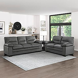 Lexicon Eyre Living Room Sofa, Dark Gray
