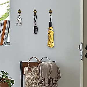 Svaitend 20 Pcs Zinc Alloy Pushpin Hook Hanger Reusable Hanging Hooks (Bronze)