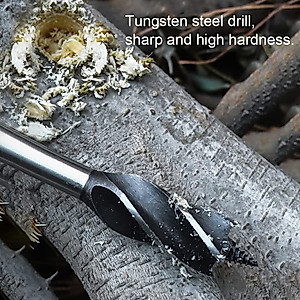 Bushcraft Gear Bushcraft Hand Auger Wrench Scotch Eye Wood Auger Hand Auger Wood Drill Settlers Survival Tool for Bushcraft Camping and Backpacking