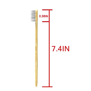 N-amboo Super Soft Toothbrush Bamoo Toothbrush 10000 Nano Bristles White Extra Soft Bristles Pack of 8