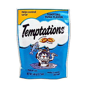 Temptations Whiskas Cat Treats Variety Pack -- 3 Temptations Cat Snack Treat Bags | Temptations Cat Treats Chicken, Dairy, and Tuna (1.7oz)