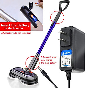 T POWER 12.6v Charger for VMAI G700 & P700 Cordless Electric Spin Mop GS4KKTX Model: CZH013126100USWH Ac Dc Adapter Power Supply Replacement