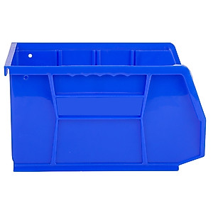 Hudson Exchange 9-1/2" x 6" x 5" Plastic Stackable Storage Bin and Hanging Container (Blue)