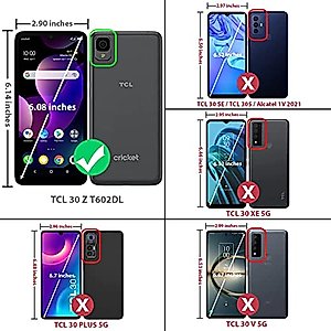 TJS for Alcatel TCL 30 Z T602DL Case, TCL 30 LE Case, with Tempered Glass Screen Protector, Dual Layer Hybrid Shockproof Drop Protection Impact Phone Case Cover for TCL 30Z / TCL 30LE (Red)