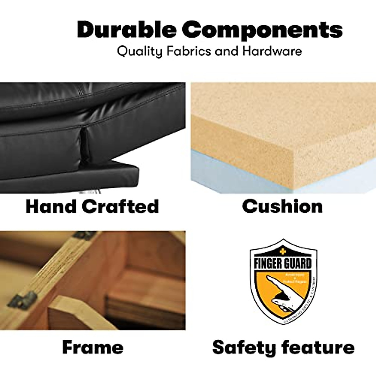 Serta Nelson Convertible Sofa Bed, Black