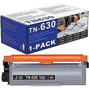 INDIUPRINT 1 Pack TN630 TN-630 Black Toner Cartridge Replacement for Brother HL-L2300D L2305W L2315DW L2320D L2340DW L2360DW L2380DW MFC-L2680W L2685DW L2740DW DCP-L2520DW L2540DW Printer Toner.