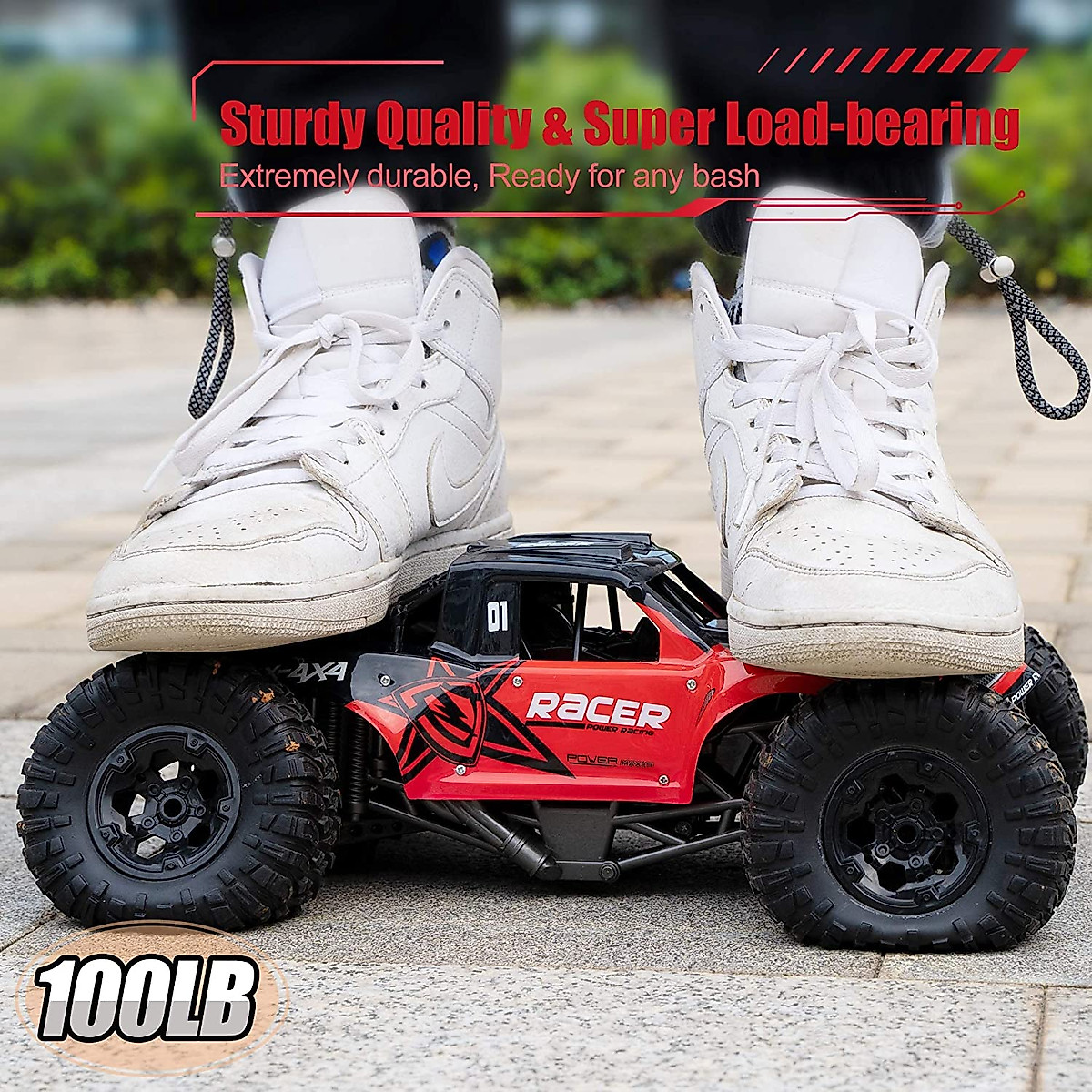 Remote Control Car, 1/12 RC Car Monster Truck 2.4GHz All Terrain Waterproof Racing Car Off-Road RC Crawler Toy Gift for Kids Adults