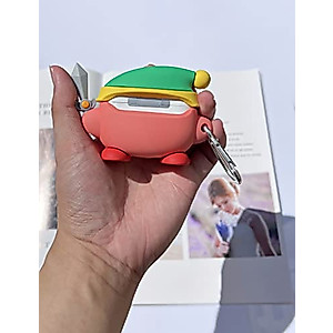 Case Design for Apple AirPods Pro Case Adorable Cartoon Cover Silicone Shockproof 3D Monster Cute Kawaii Protective Case Anti-Fall Case for Airpod Pro Case with Carabiner Ring