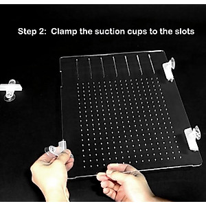 Acrylic Aquarium Divider Kit 5.5/10 / 20L / 20H / 29 / 40B / 55/75 / 125gal Fish Tank with Suction Cups