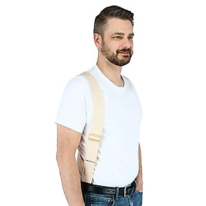 Perry Suspenders Men's Ultra Soft Undergarment Trucker Suspenders,Regular,Beige,Ps-ug200reg-bge-reg