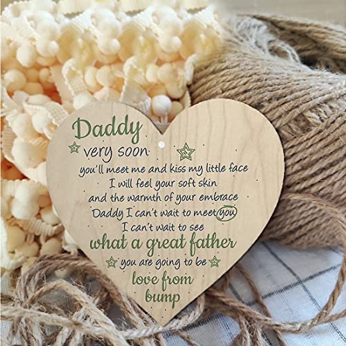 Dadaly Decor Daddy to Be Sign Gifts from Bump for Dad/Father New Born Baby Son Daughter Plaque