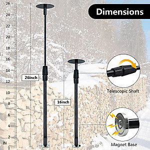 Riomhorry Firewood Measuring Tool, Adjustable Firewood Cutting Tool Freely Adjust between 16'' and 26'', Firewood Gauge Attaches to Chainsaw Bar to Measure Firewood Length