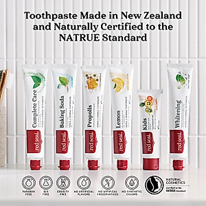 Red Seal Lemon Toothpaste, Friendly Mint Free for Adults with Mint Aversions, Fluoride Free, No SLS, Fresh Citrus Flavor – Refreshing Natural Lemon Flavored Toothpaste, No Mint Flavor 3.5oz