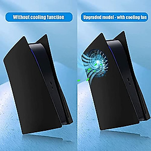 PS5 Faceplates with Cooling Vents, Shockproof PS5 Cover PS5 Plates for PS5 Disc Edition, Hard ABS Anti-Scratch PS5 Replacement Plates PS5 Cover Shell Case PS5 Console Cover Accessories with Vent