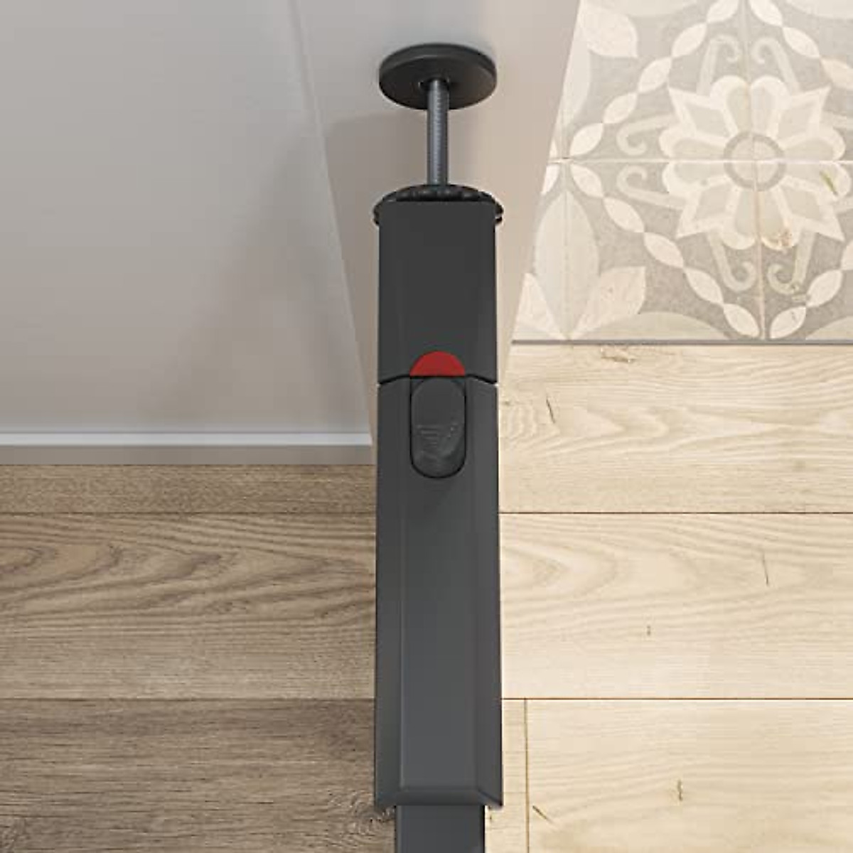 Graco BabySteps Walk-Thru Metal Safety Gate (Gray) - Pressure-Mounted Baby Gate for Doorway, Expands from 29.5-40.5 Inches, 29.5 Inches Tall, Includes 3 Extensions, Perfect for Children, Pet-Friendly