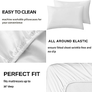 Christmas Cat Sheets Full Size Sheet Sets - Cute Kitten Bed Sheets, Soft Microfiber & Deep Pocket & Wrinkle Free Patterned Bedding Sheets & Pillowcases, 1 Fitted Sheet, 1 Flat Sheet, 2 Pillow Cases