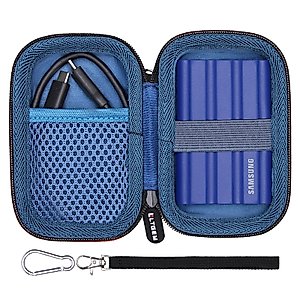 LTGEM Hard Case Compatible with Samsung T7 Shield T9 Portable SSD Solid State Drive,Blue