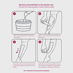 DEPIL BELLA Brazilian Sugar Wax, Hair Removal Wax for Personal & Professional Use, Organic, Natural, Vegan, Washable, All Skin Types - 2.87lbs