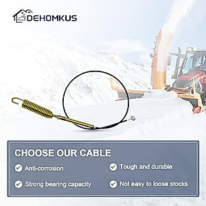 DEHOMKUS 2-Pcs 115-5680 Auger Cable for Toro 38595 38611 38620 38630 38640 Snow Blower - 106-4599 1155680 SnowthrowerReplacement Cable(2/Packs)