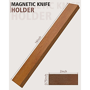 Magnetic Knife Holder 1 Pcs 16In Premium Acacia Wood Magnetic Knife Strip Heavy Duty Magnet Strip for Knives