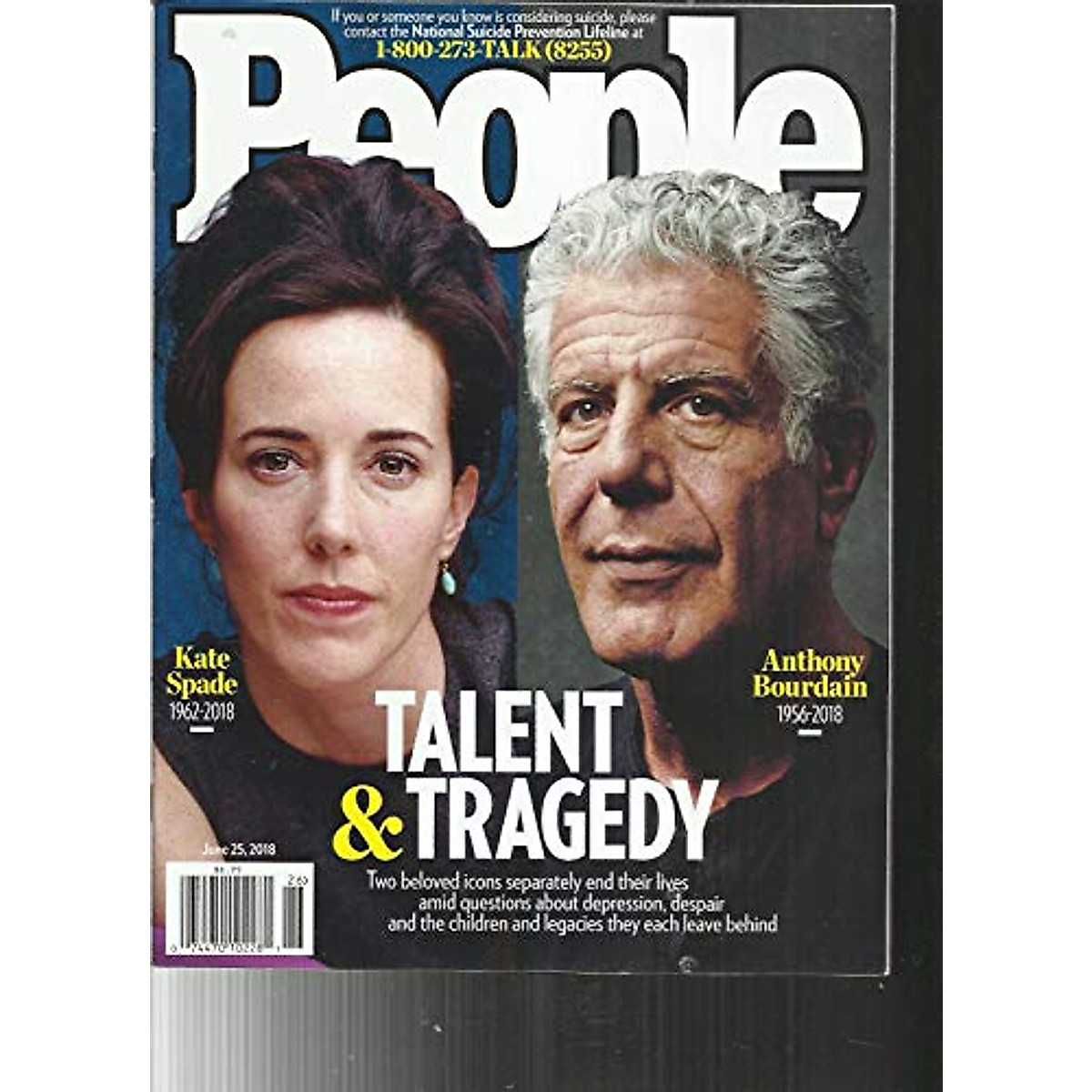PEOPLE WEEKLY MAGAZINE TALENT & TRAGEDY JUNE, 25th 2018