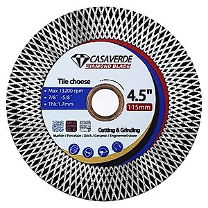 4.5" Super Tile Blade Diamond Cutting Blade for Cutting and Grinding Granite Marble Porcelain Tile