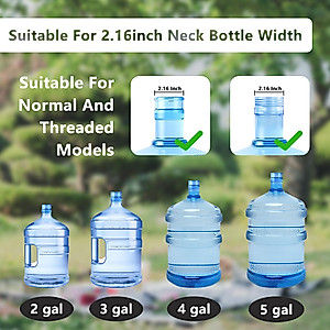 CozyBlue Reusable Silicone 5 Gallon Water Jug Cap - 3 Packs (Blue)