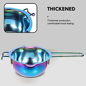DOITOOL Chocolate Warmer Melting Pot Melting Pot Gradient Stainless Steel Double Boiler Pot Butter Chocolate Melt Bowls Metal Baking Pan for Melting Candy Cheese Candle Soap Chocolate Melting Pot
