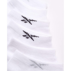 Reebok Men’s Low Cut Socks – 6 Pack Basic Cushion Low Cut No Show Socks for Men - Men's Athletic Socks (Size: 6-12.5), Size 6-12.5, Classic White